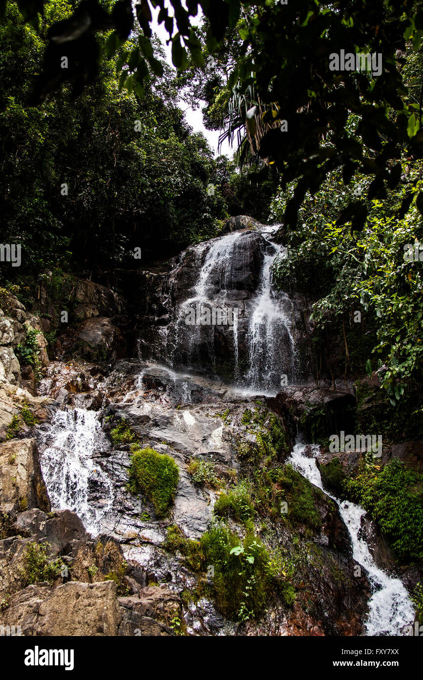 Waterfall on Koh Samui, Thailand called Na Muang Stock Photo - Alamy