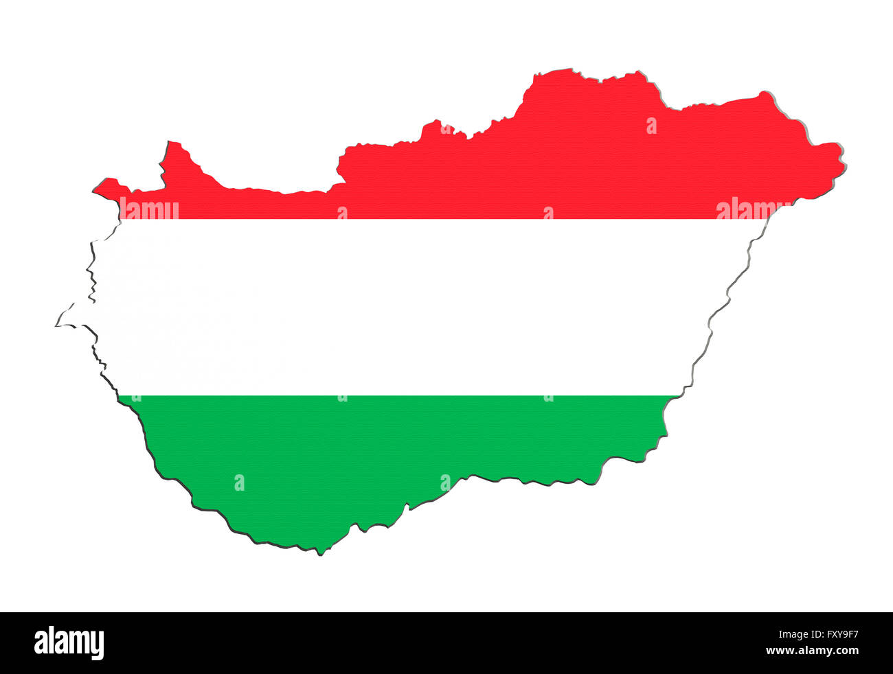 3d rendering of Hungary map and flag on background Stock Photo - Alamy