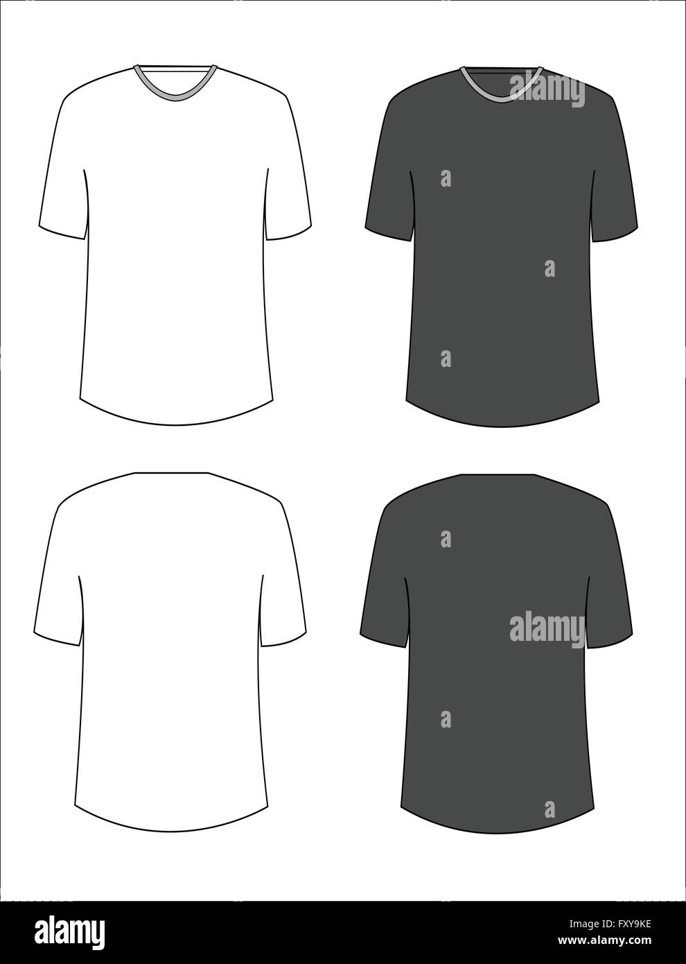 Apparel shirts template t-shirt templates Stock Vector Image & Art - Alamy