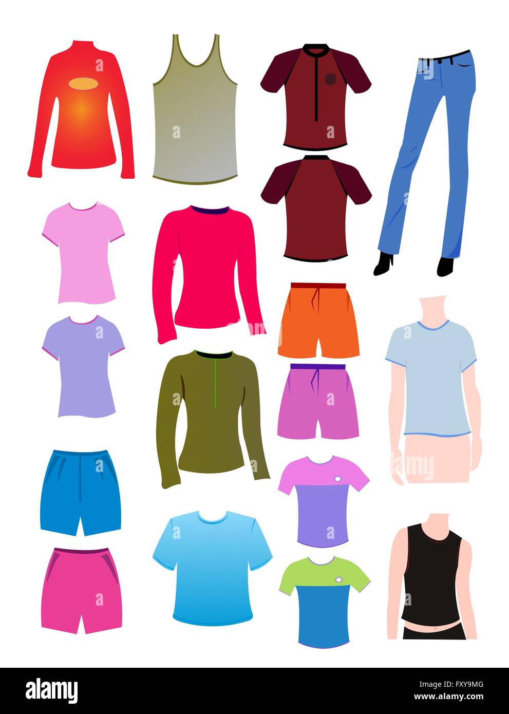 Apparel shirts template t-shirt templates Stock Vector Image & Art - Alamy