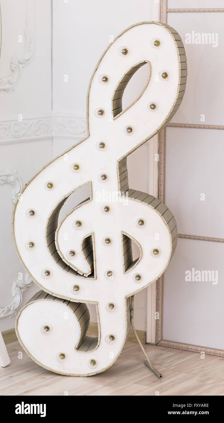 Close-up of treble clef Stock Photo - Alamy