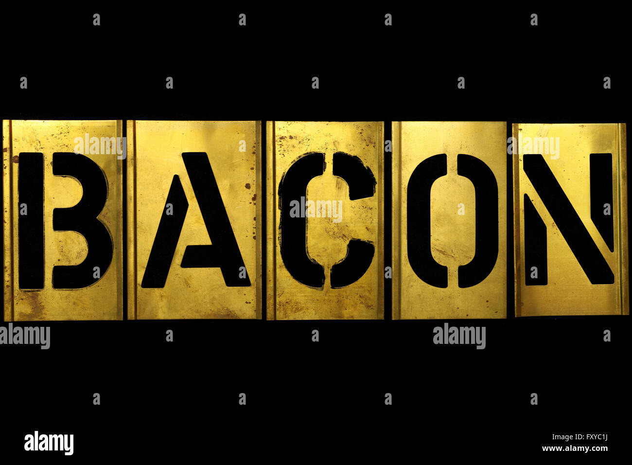 Stencil Military Stencil Bacon Stock Photo - Alamy