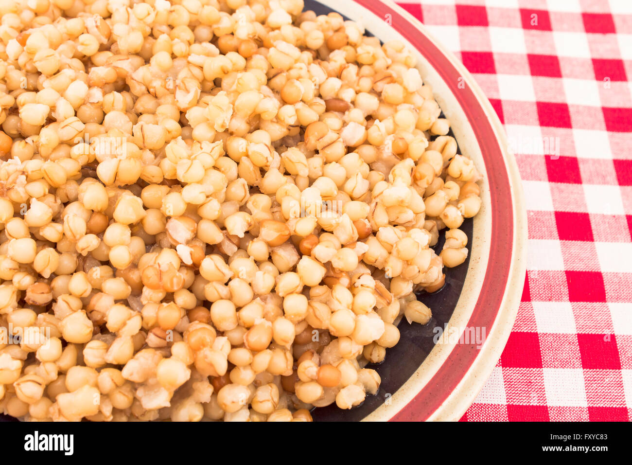 Cooked wheat in a plate Stock Photo - Alamy