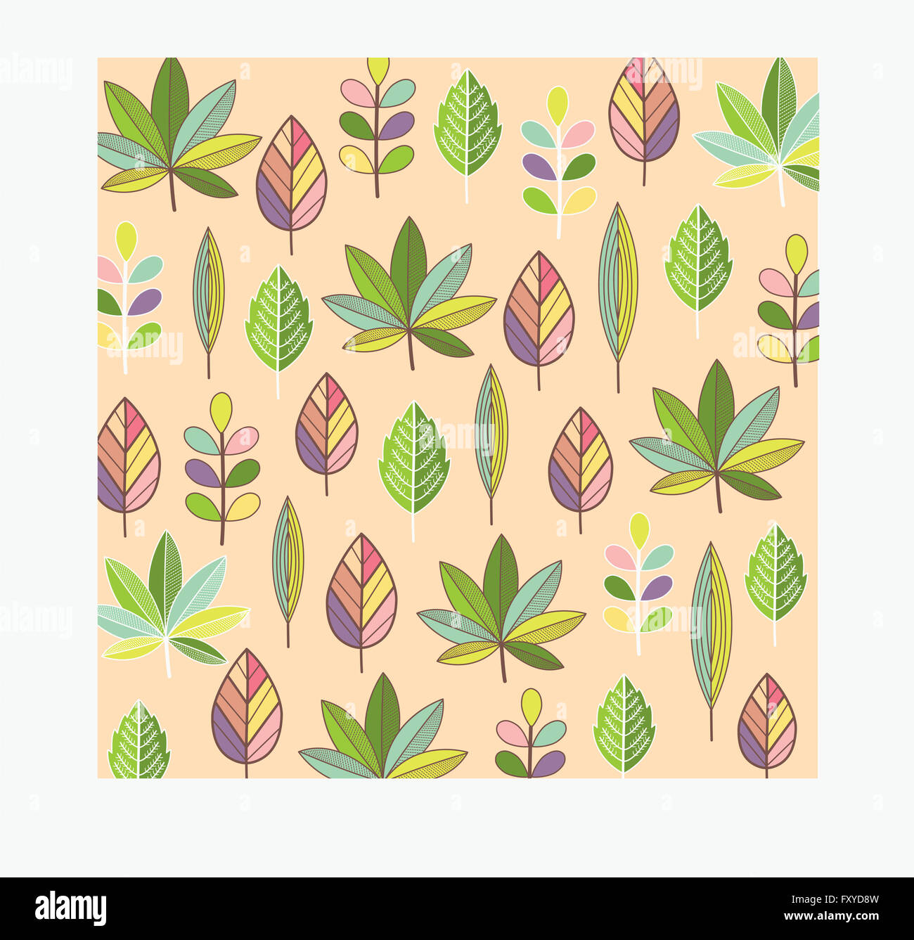 Patterns of various leaves Stock Photo - Alamy