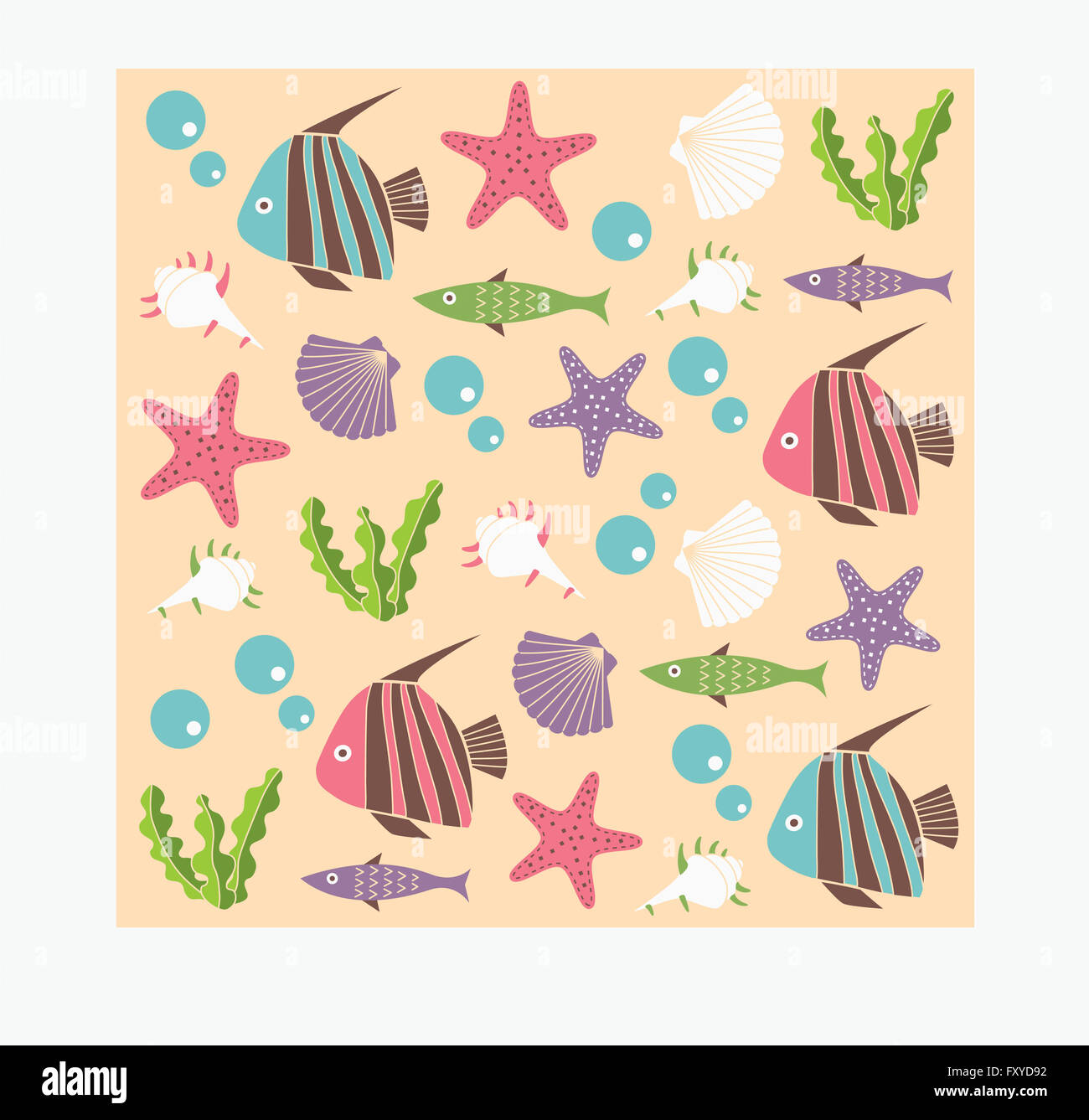 Patterns of sea creatures Stock Photo - Alamy