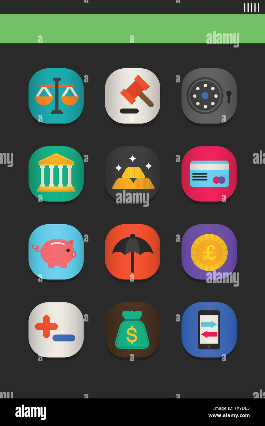 Set of applications for mobile communication Stock Photo - Alamy