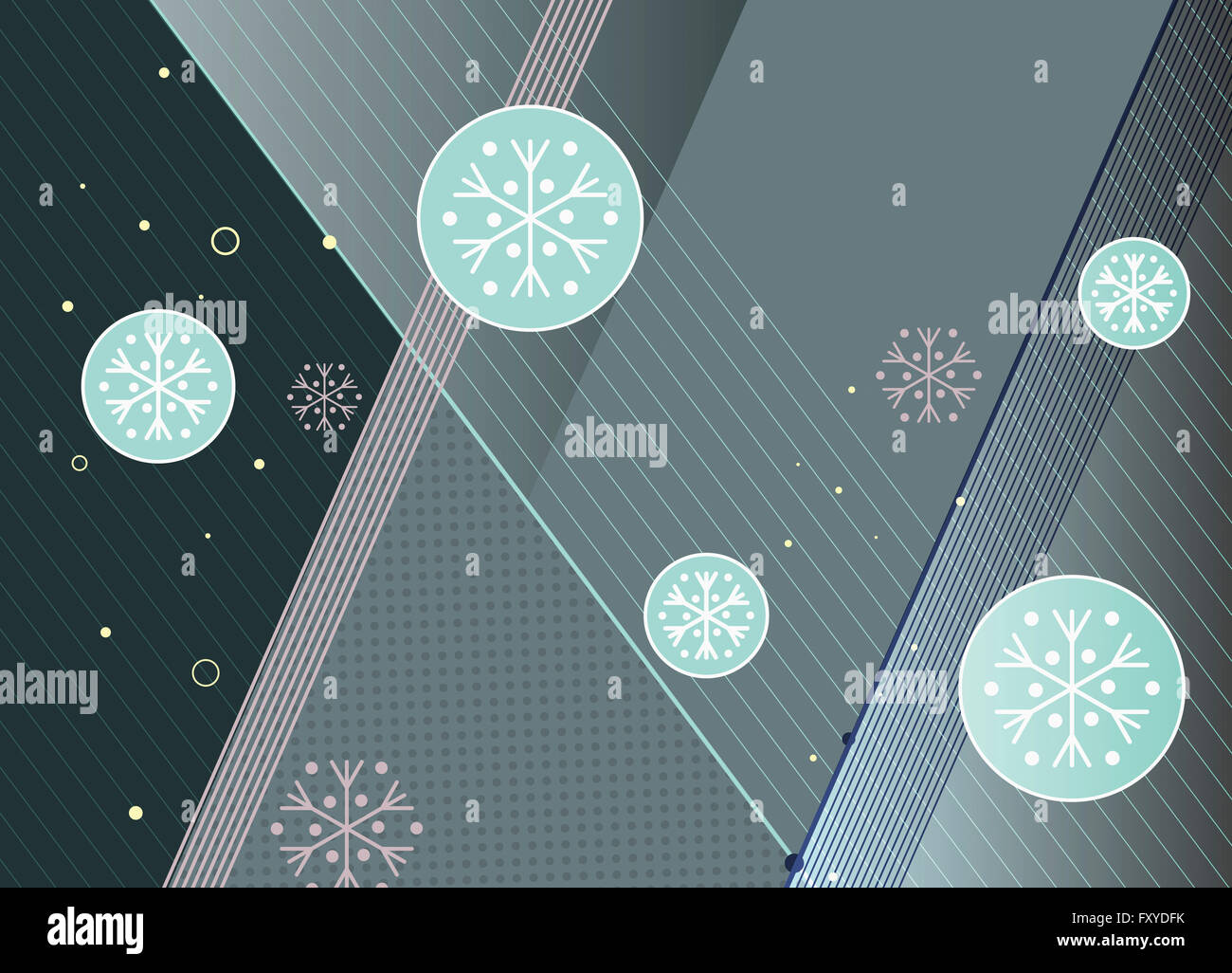 Abstract snow crystals and diagonal lines Stock Photo - Alamy