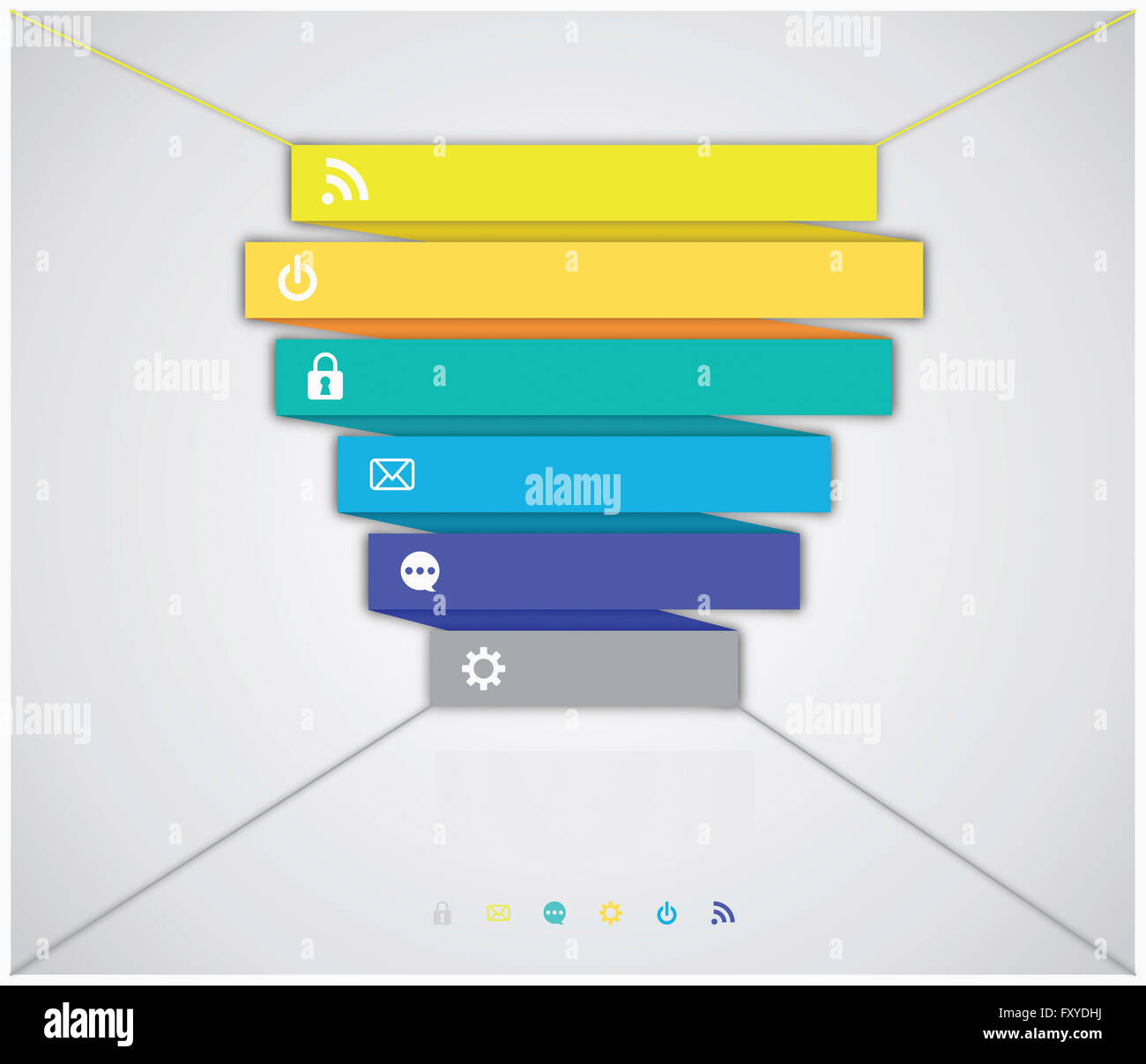 Infographic datum with diagrams and pictogram mobile icons Stock Photo ...