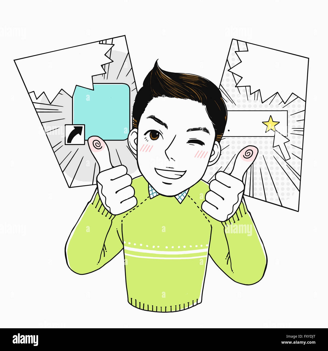 Thumbs up best one Cut Out Stock Images & Pictures - Alamy