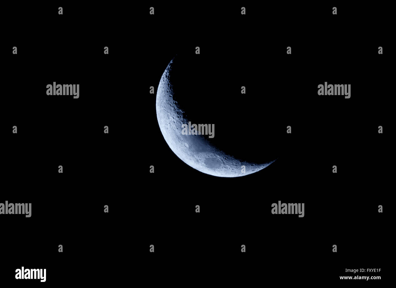 Sky blue [crescent moon] hi-res stock photography and images - Alamy