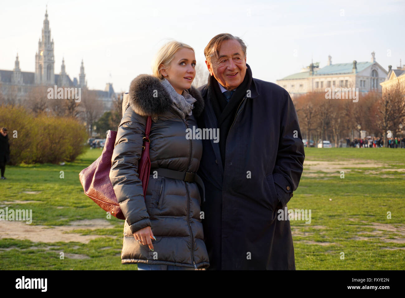 Richard and Cathy Lugner make election campaign in Vienna Featuring ...