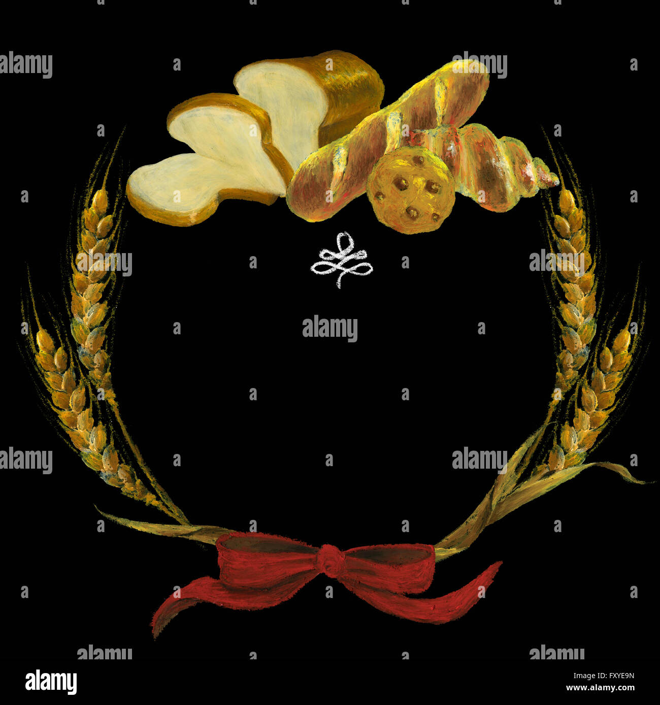 Chalk drawing bread hi-res stock photography and images - Alamy