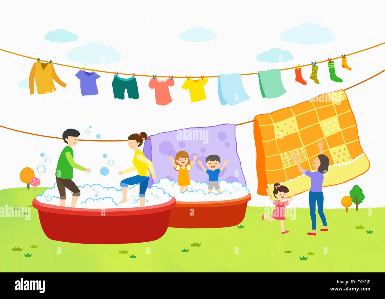 Doing laundries hi-res stock photography and images - Alamy