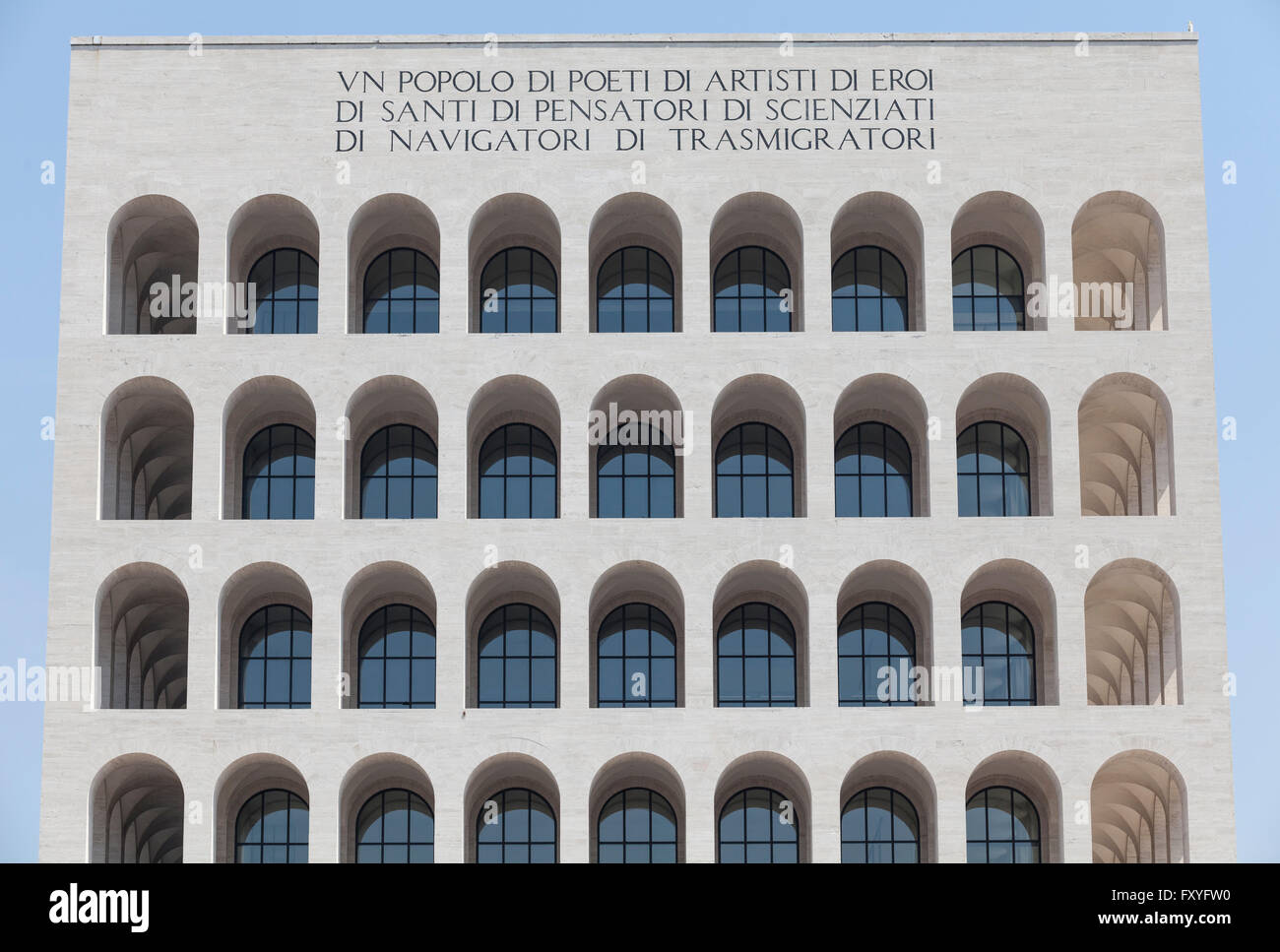 The Palazzo della Civiltà Italiana in Rome, built by Mussolini during ...