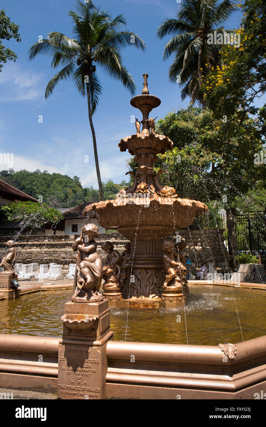 Sri Lanka, Kandy, Coffee Planter’s Fountain commemorating 1875 visit of ...