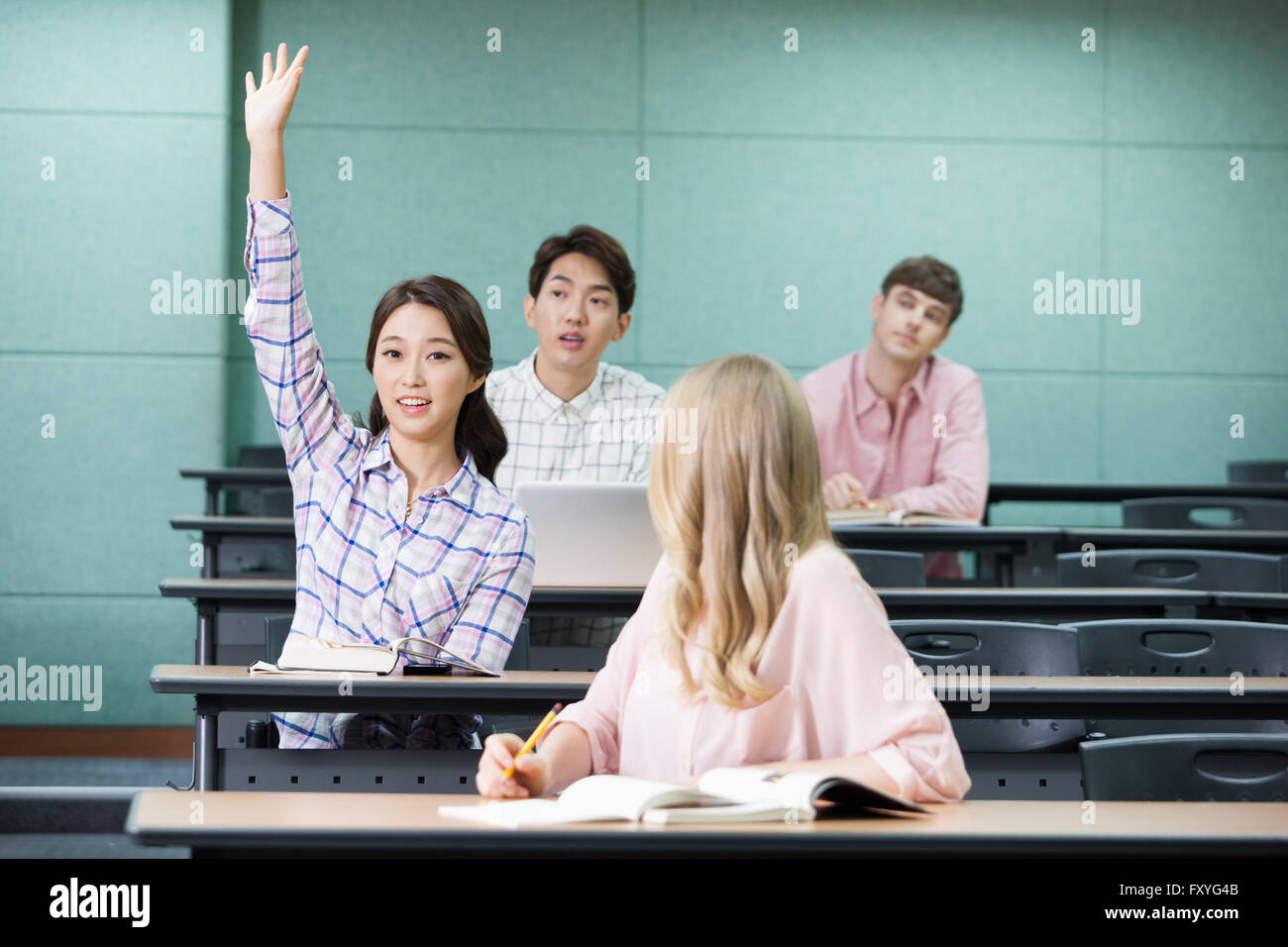 Studying abroad and global class in college Stock Photo - Alamy