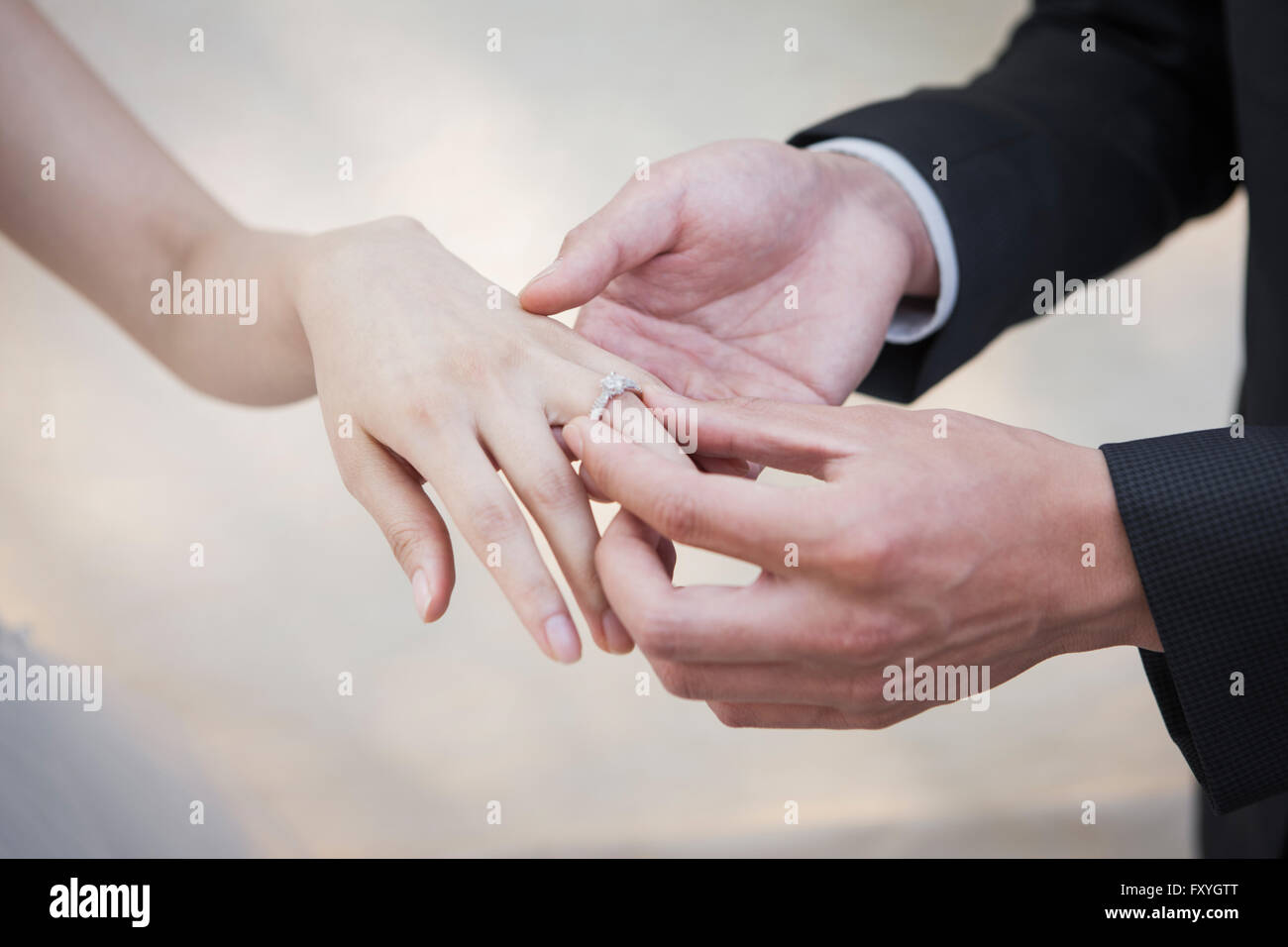 Hand with a ring hi-res stock photography and images - Alamy