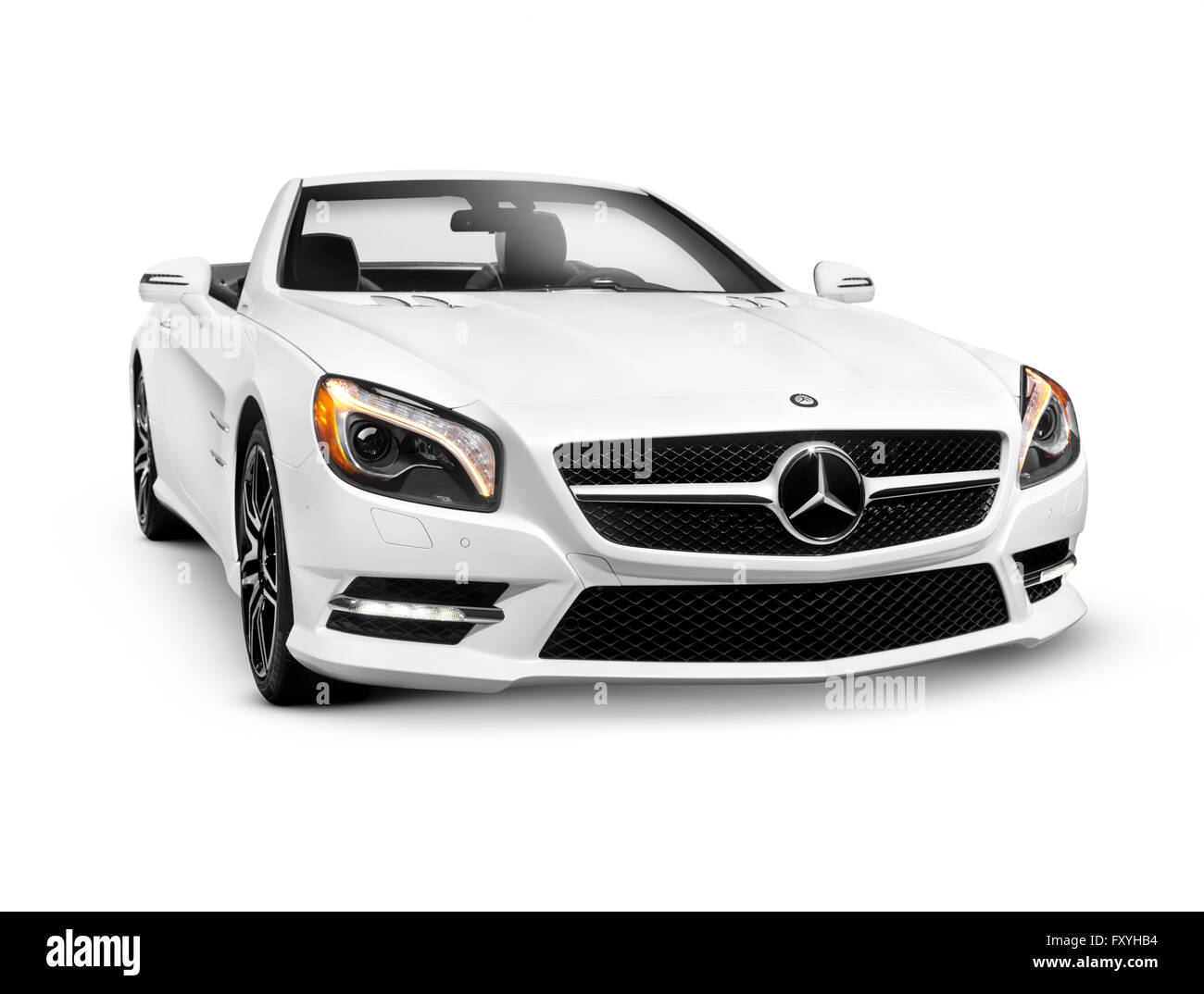 White Mercedes Benz Convertible