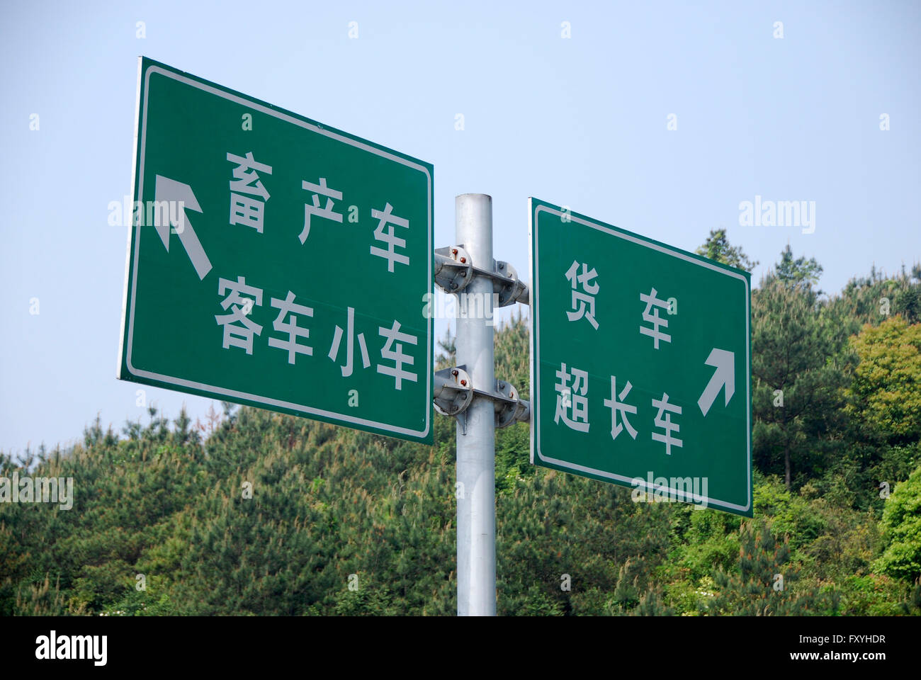 Street sign with Chinese characters, China Stock Photo - Alamy