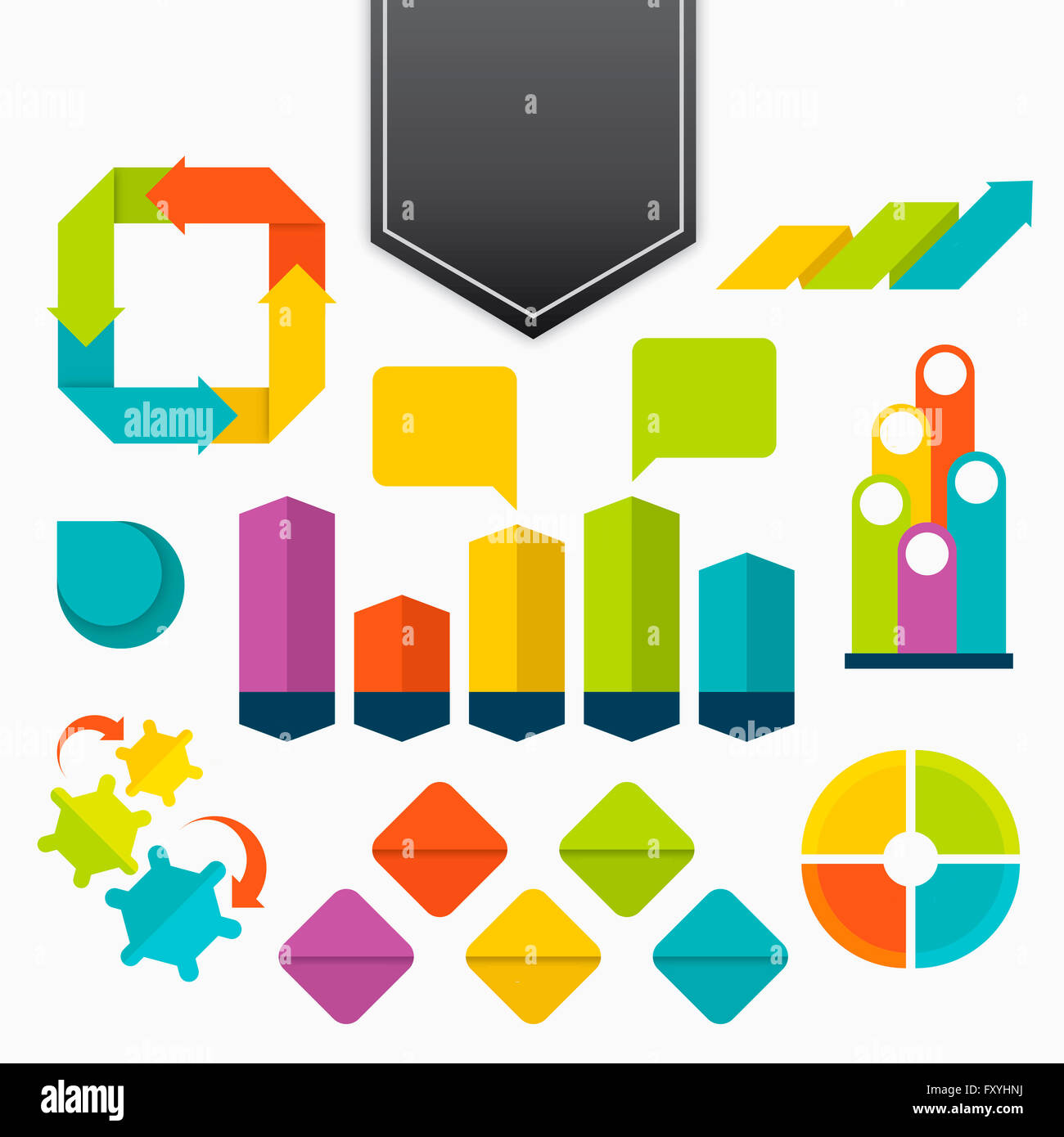 Colorful diagrams and graphs Stock Photo - Alamy