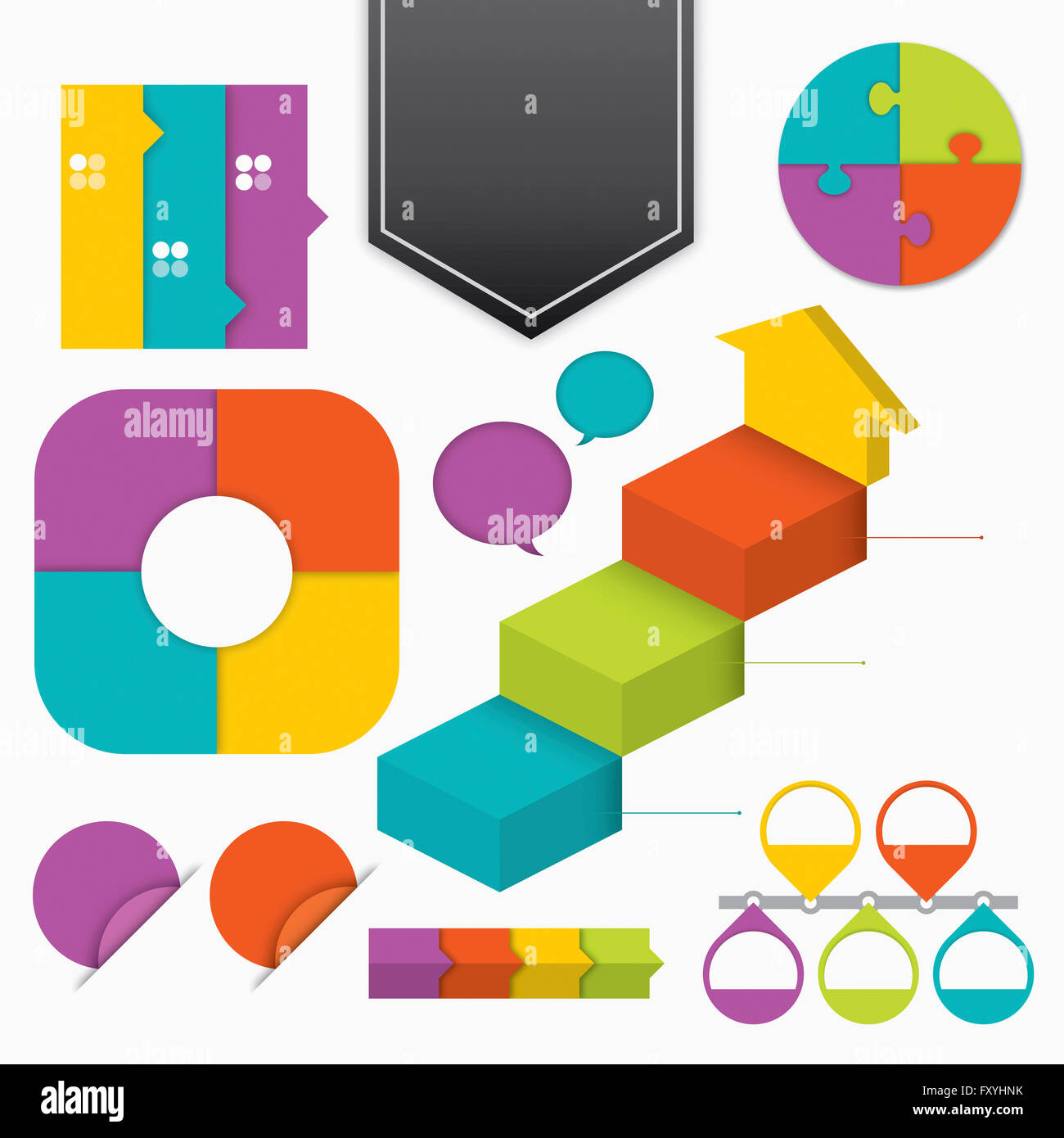 Colorful graphs and diagrams for business Stock Photo - Alamy