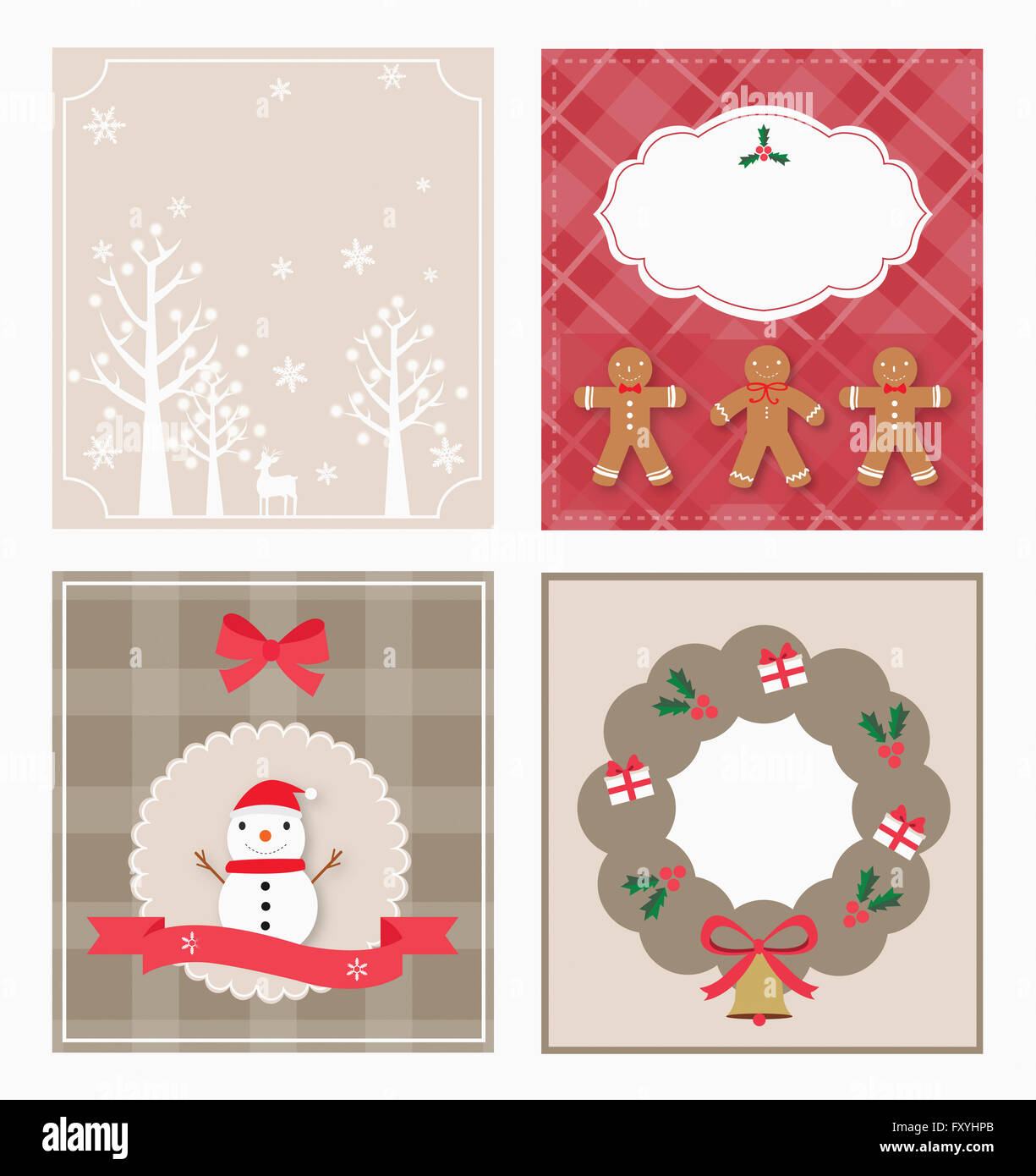 Various card design representing Christmas Stock Photo - Alamy