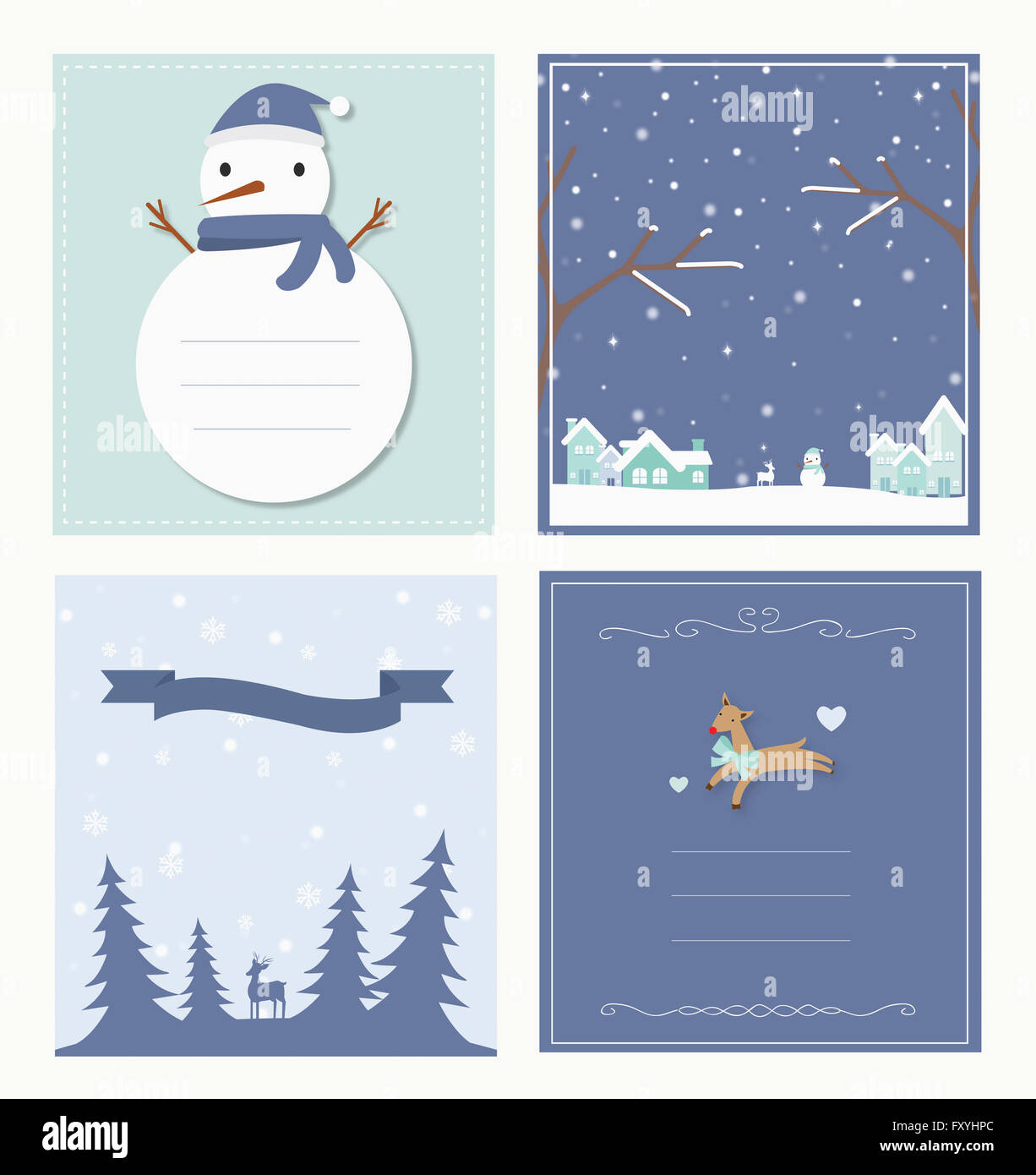 Various card design representing winter Stock Photo - Alamy