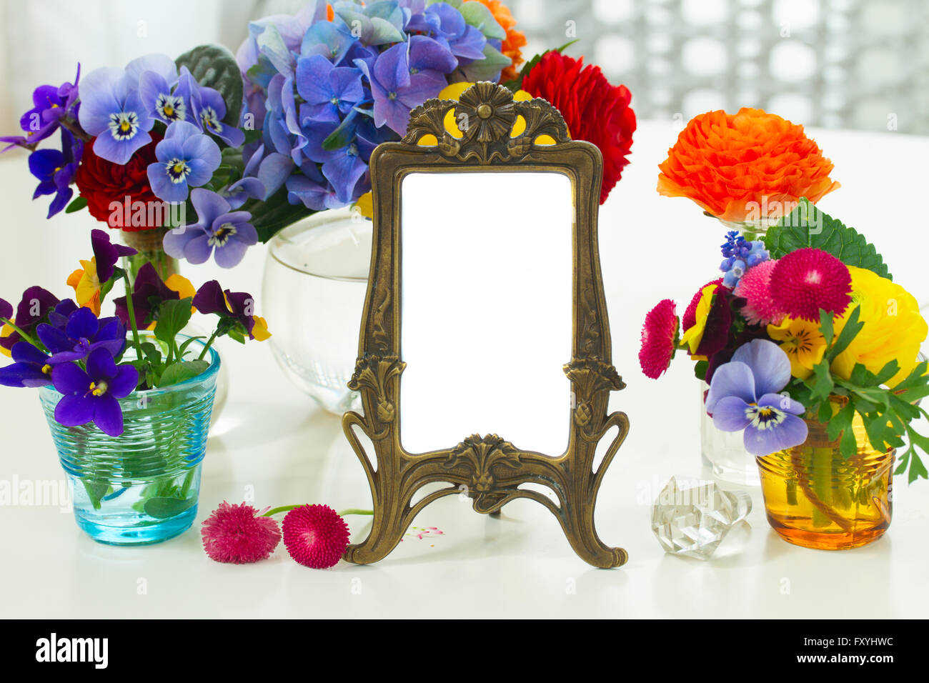 Colorful cut flowers Stock Photo - Alamy