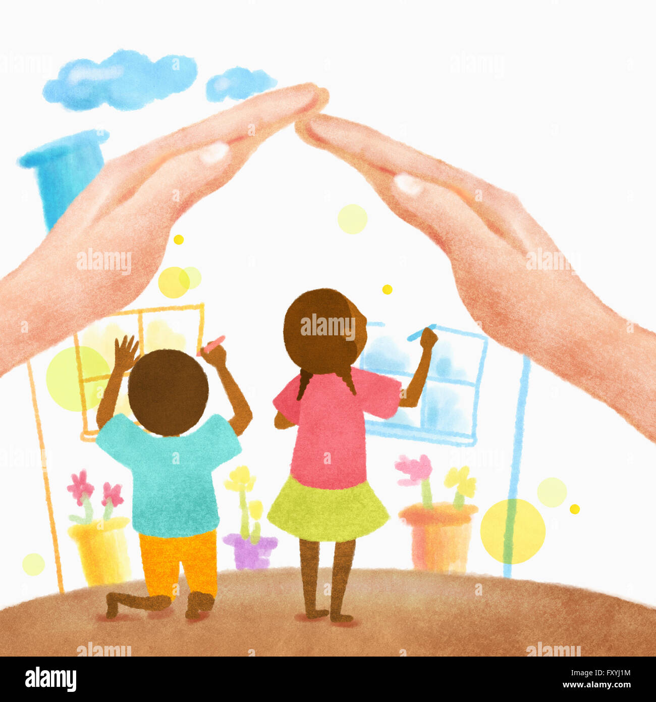 Global campaign for protection of displaced persons Stock Photo - Alamy