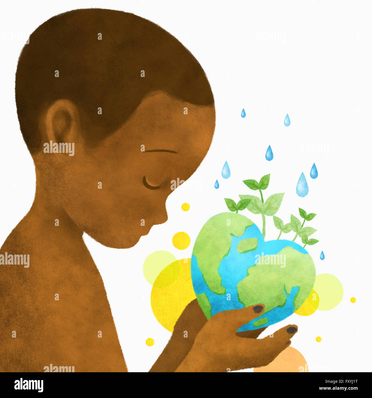 Global donation campaign for displaced persons Stock Photo - Alamy