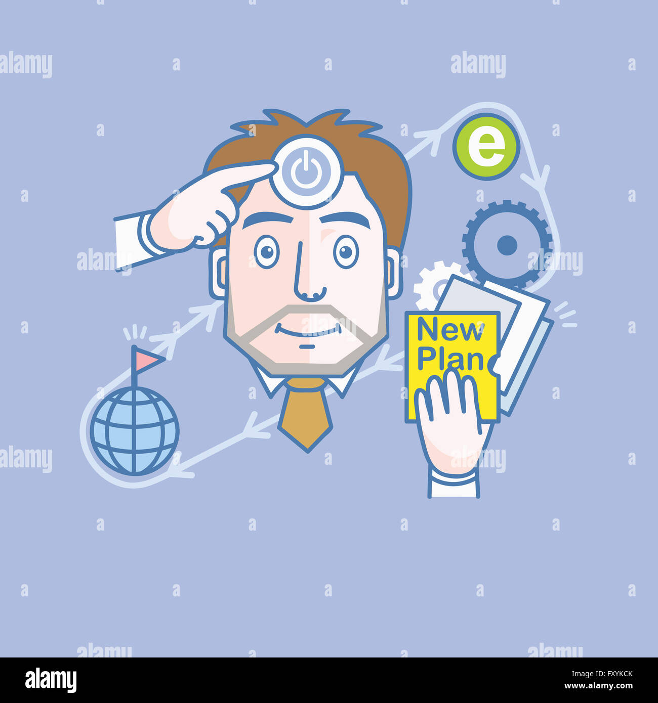 Illustration representing new plan Stock Photo - Alamy