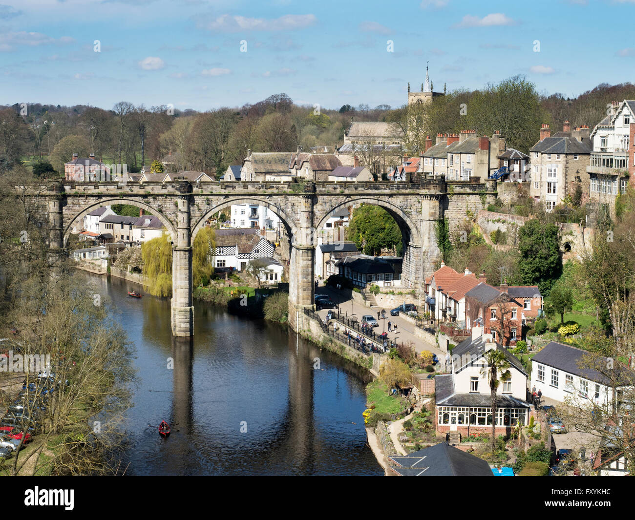 Railway Viaduct over the River Nidd at Knaresborough North Yorkshire ...
