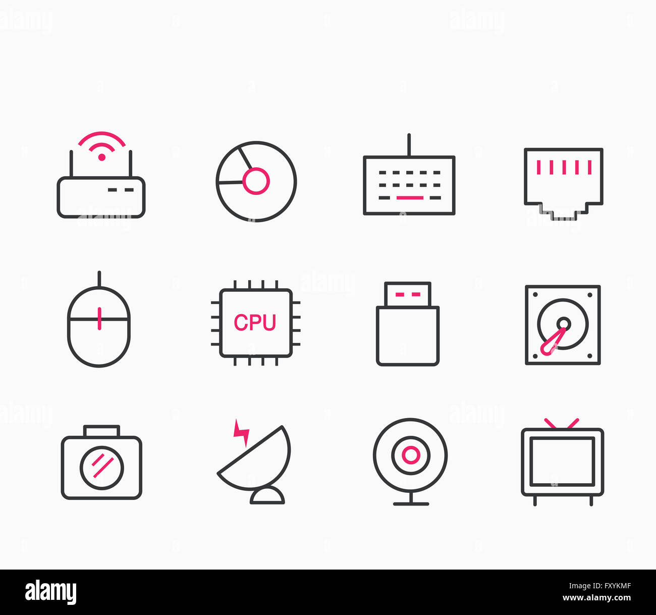 Webcam computer icons Cut Out Stock Images & Pictures - Alamy