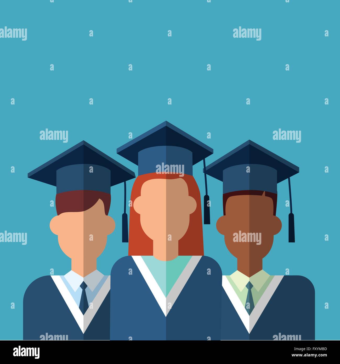 Graduating boy Stock Vector Images - Alamy