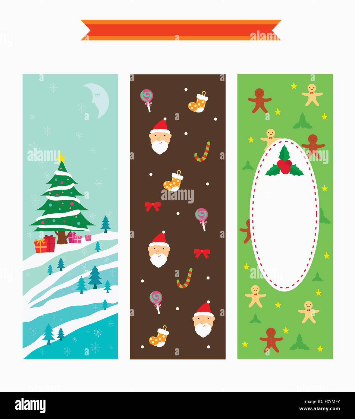 Various banners for Christmas decoration in illustration Stock Photo ...