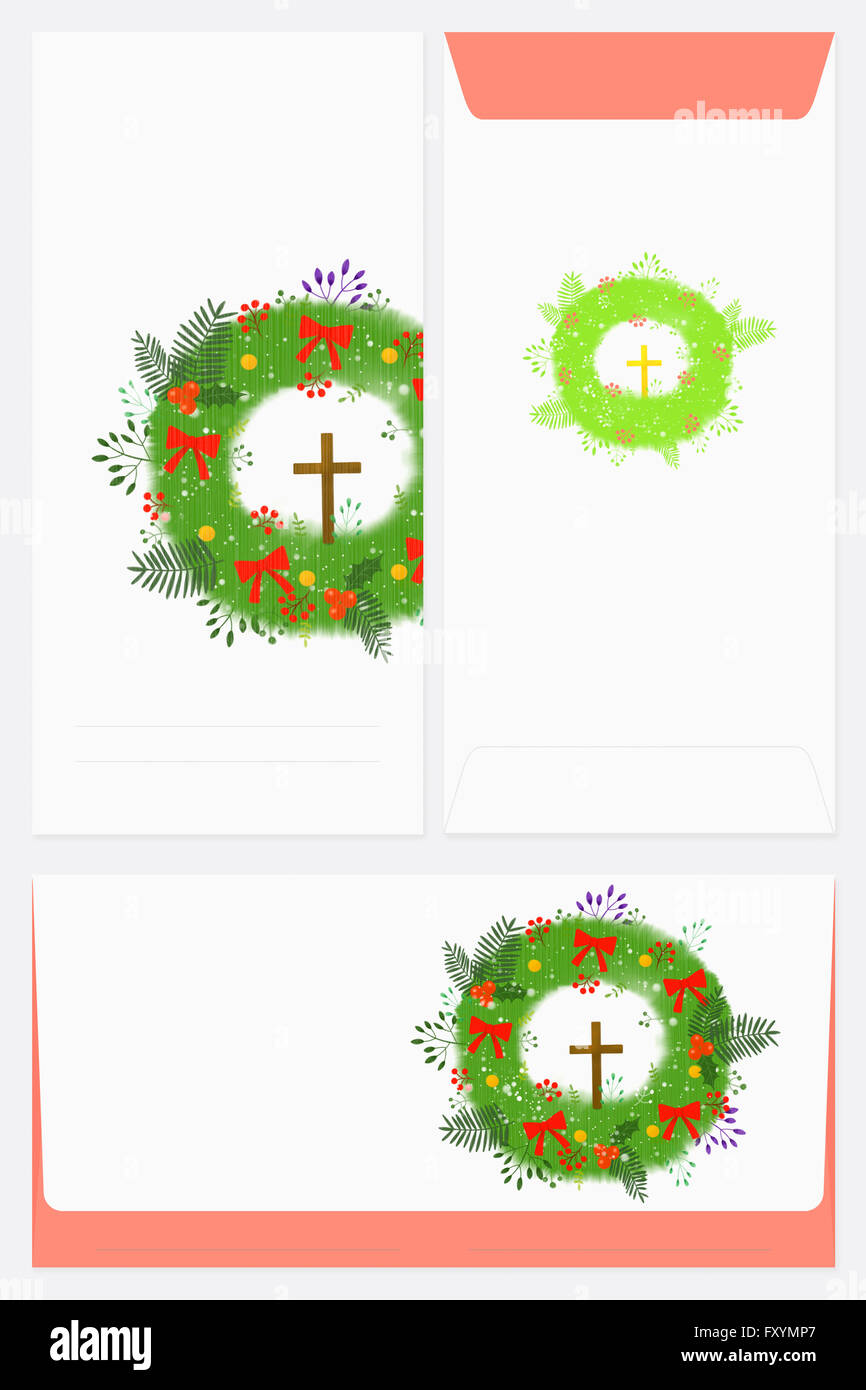 Envelope designs for church in illustration Stock Photo - Alamy