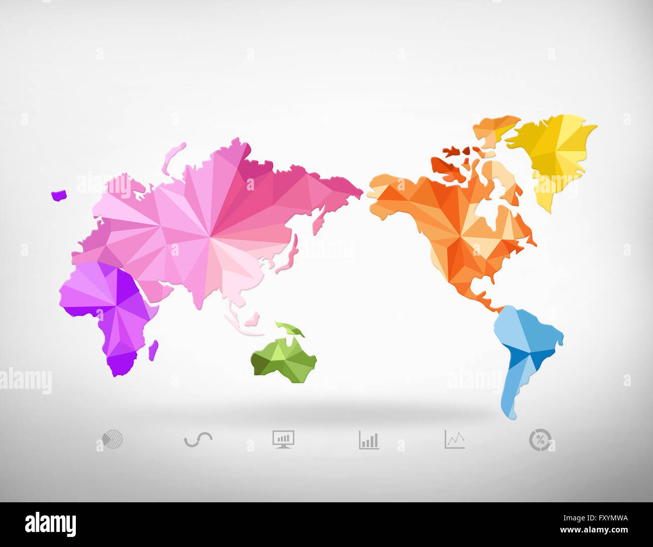 Word map in infographic design in polygon illustration Stock Photo - Alamy