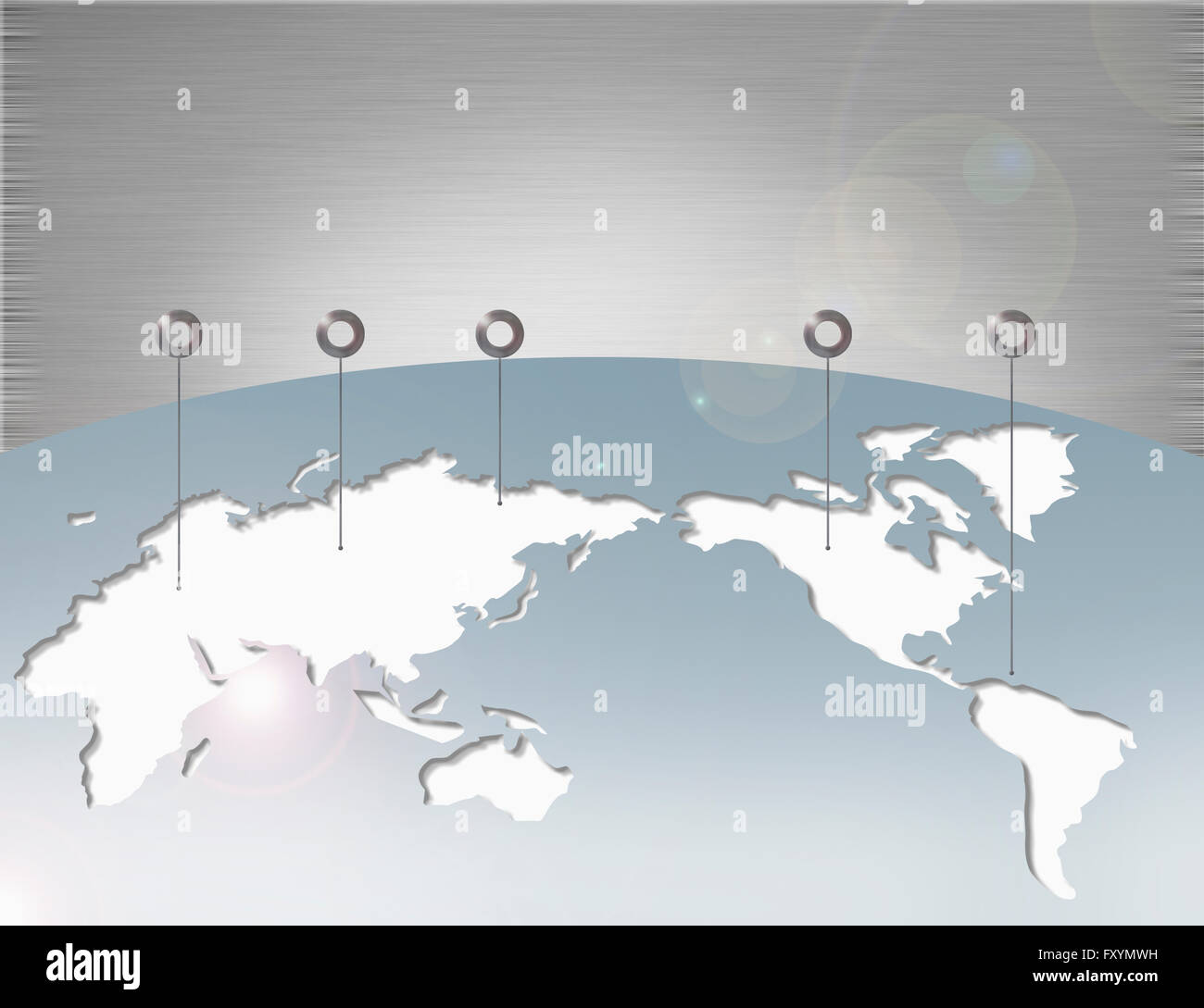 Word map in infographic design with copy spaces representing global ...