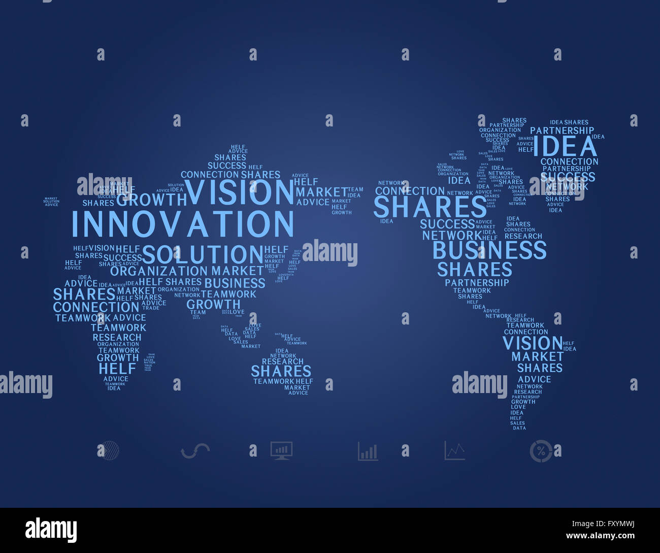 Word map in infographic design made with various words representing ...
