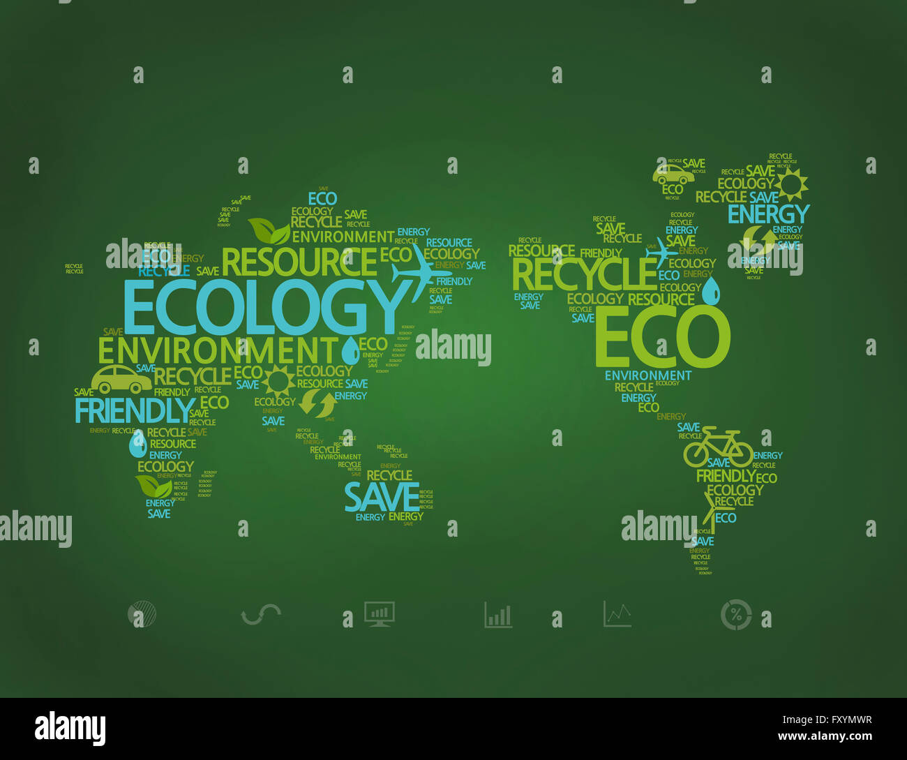 Word map in infographic design representing environmental protection ...