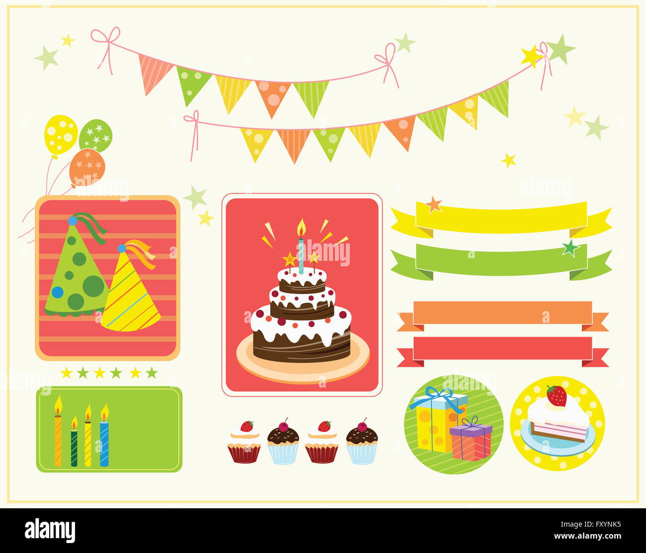 Three tier cake illustration hi-res stock photography and images - Alamy
