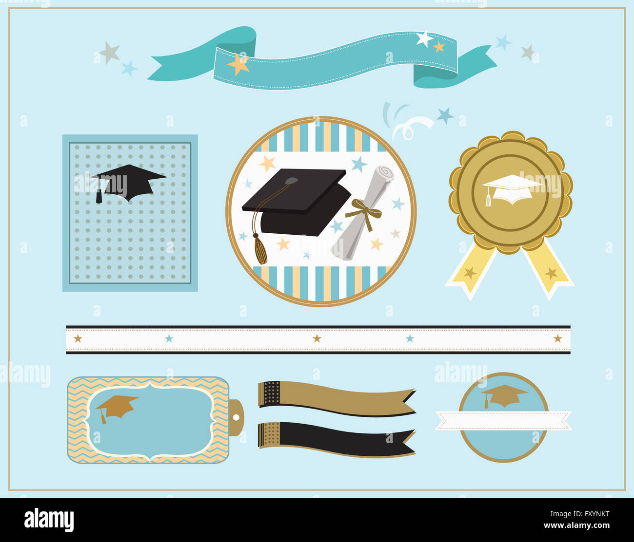Various label design related to Graduation related images in ...