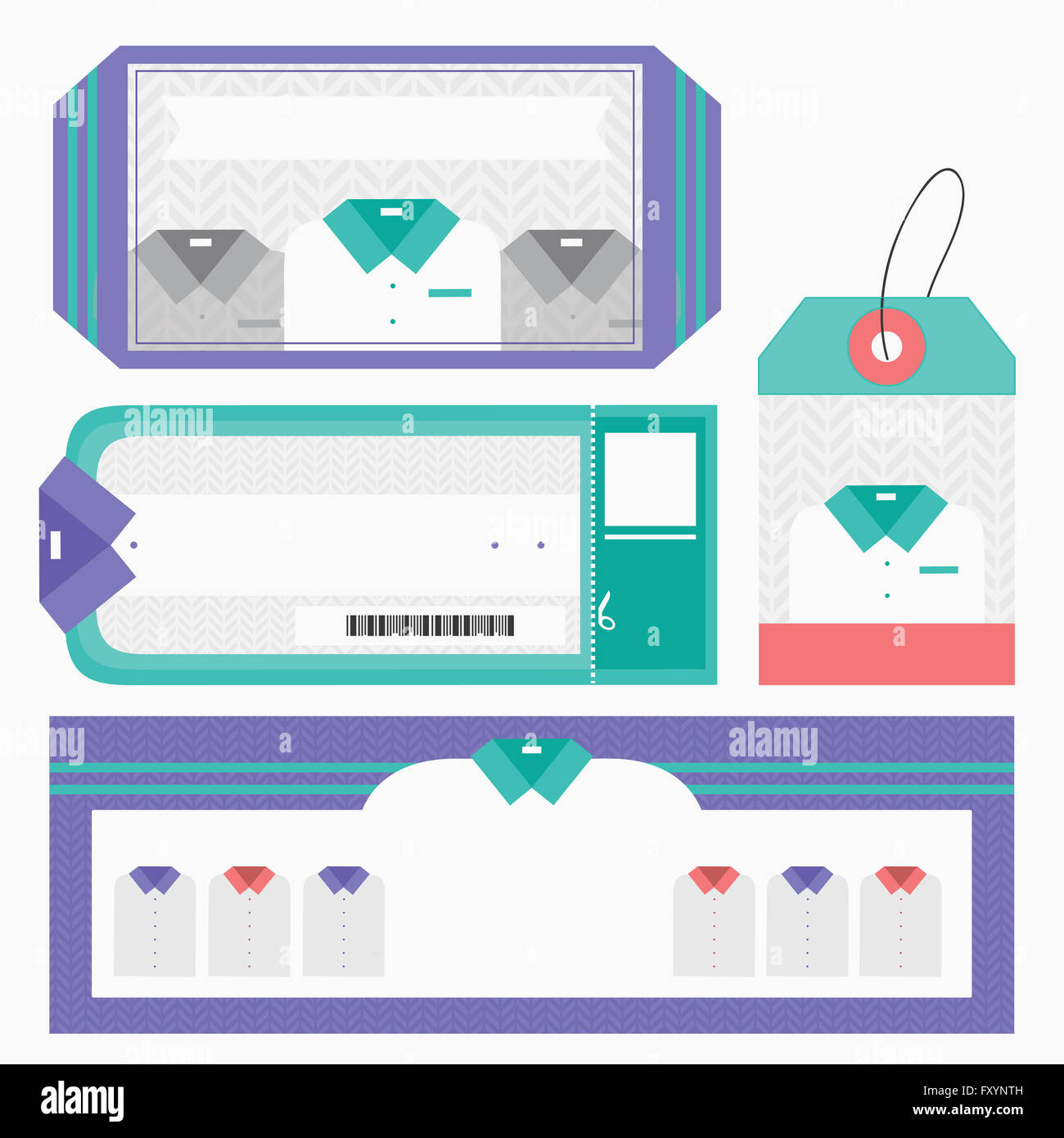 Various coupon design for clothes shopping in illustration Stock Photo ...