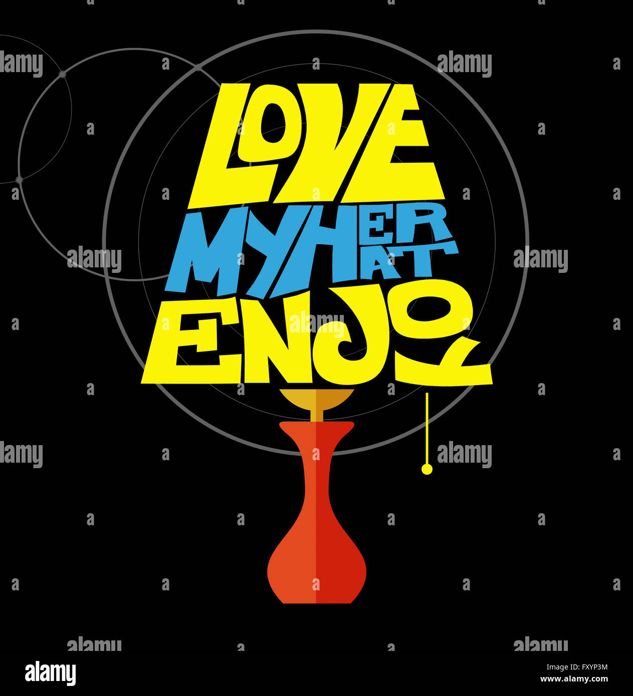 Stand light shape in typography effect representing in illustration ...