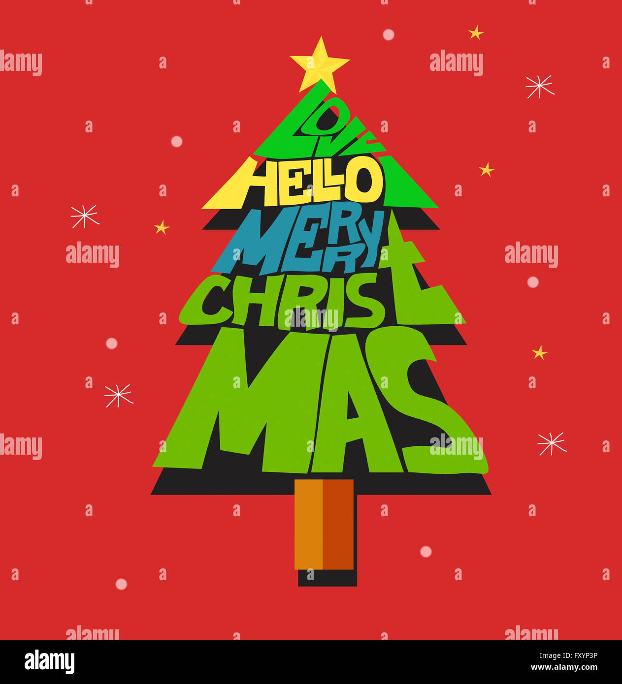 Word christmas shape christmas tree hi-res stock photography and images ...