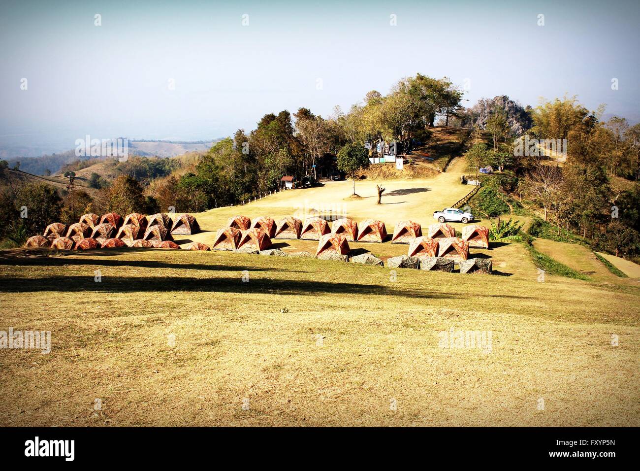 Camping tent at View at doi samer dao at Sri Nan national park, Nan ...