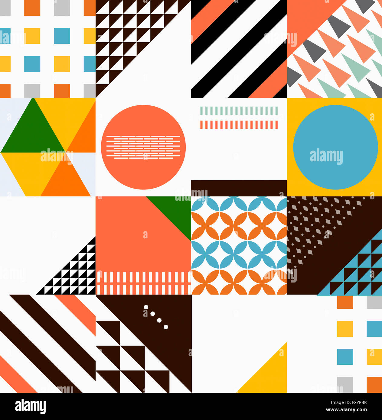 Various copy space in different patterns in geometric illustration ...