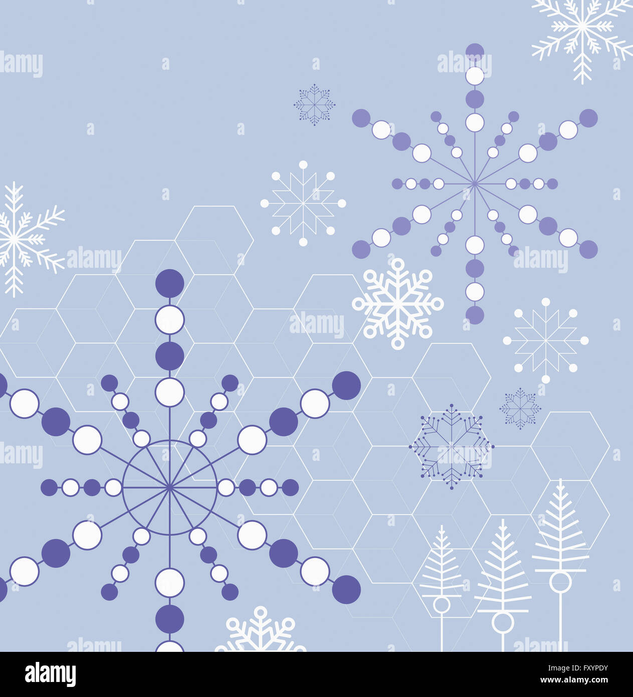 Hexagon in snow flake hi-res stock photography and images - Alamy