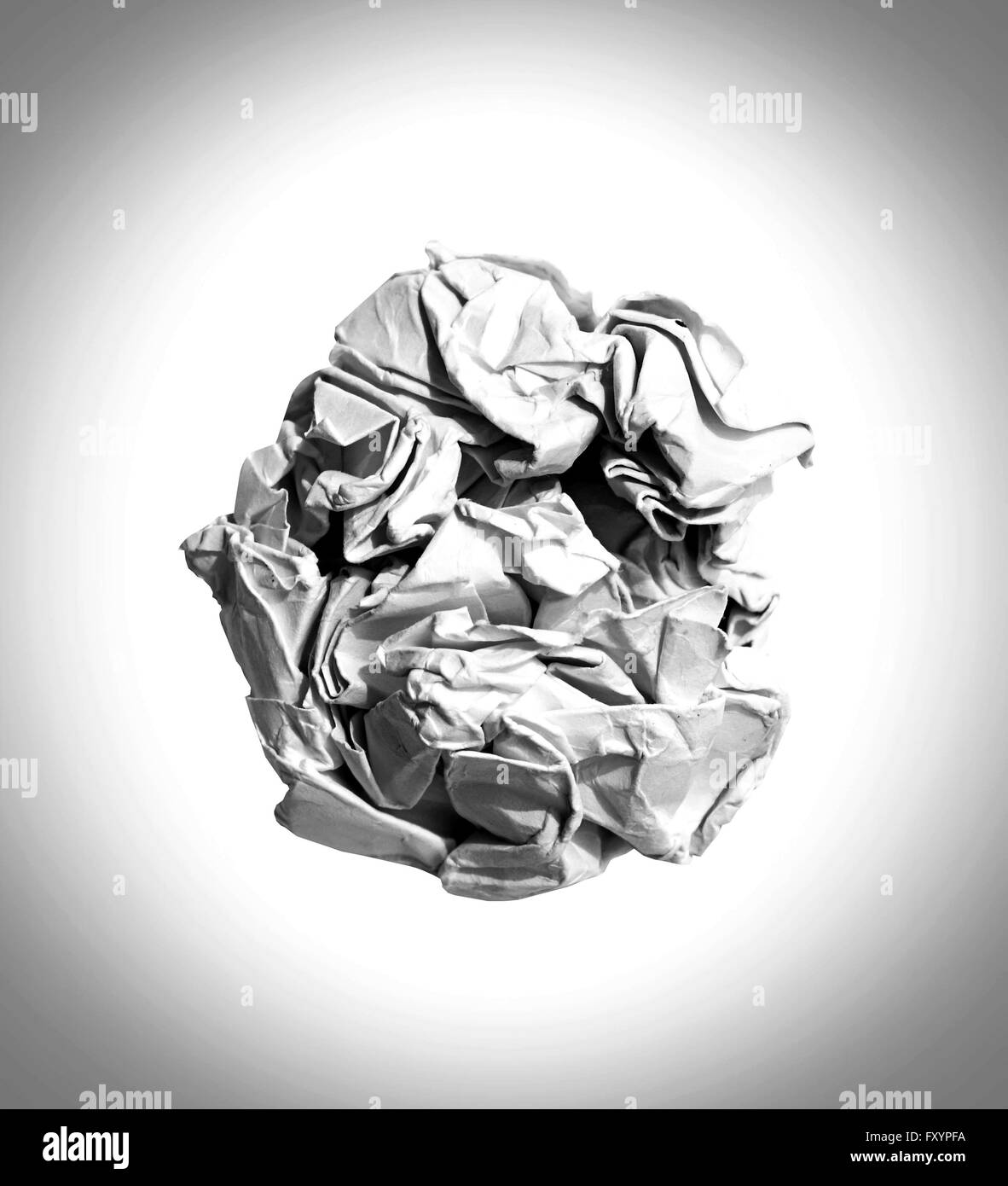 Wrinkled paper ball Black and White Stock Photos & Images - Alamy