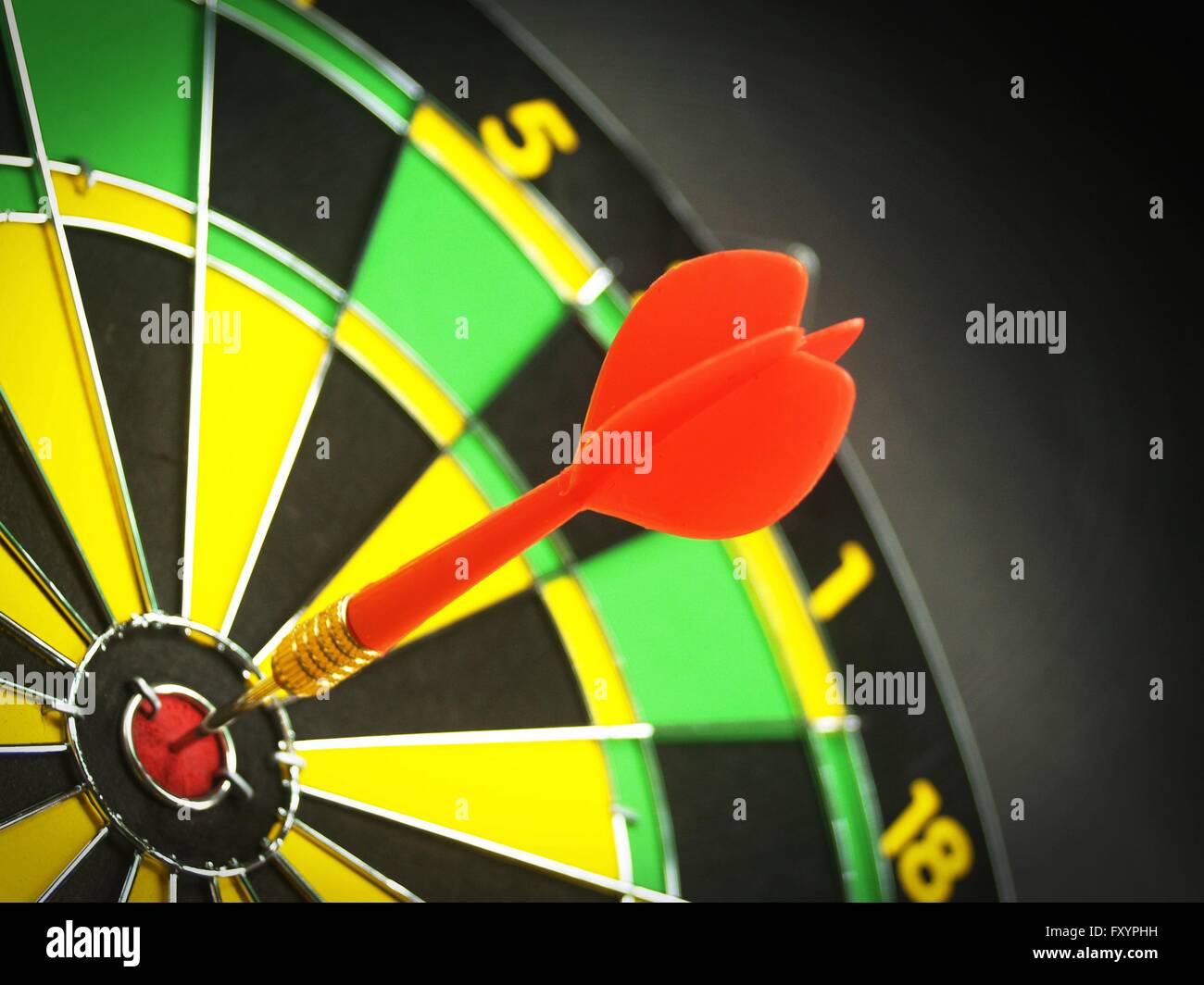 dartboard target aim goal achievement concept Stock Photo - Alamy